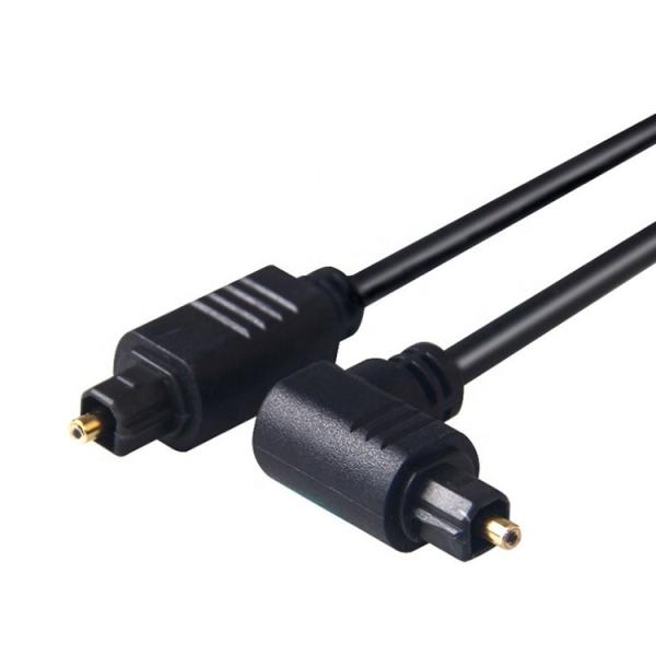 Quality High Quality 90 Degree Angle 24K Gold SPDIF Digital Optical Audio Toslink Cable for sale