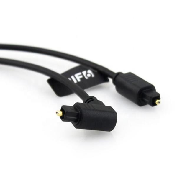 Quality High Quality 90 Degree Angle 24K Gold SPDIF Digital Optical Audio Toslink Cable for sale