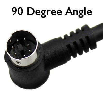 China Custom 90 Degree Right Angle L Shape S Video Male to Male Female 7 Pin Mini Din Extension Cable for STB for sale