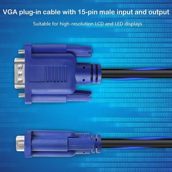 Quality OEM 1.5m 1080P Male to Male Female HD DB 15 PIN VGA To VGA Monitor Cable for PC for sale