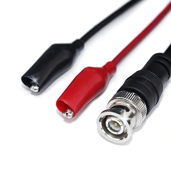 Quality BNC to Dual Alligator Crocodile Clips Test Lead Cable for Oscilloscope CCTV Camera Video for sale