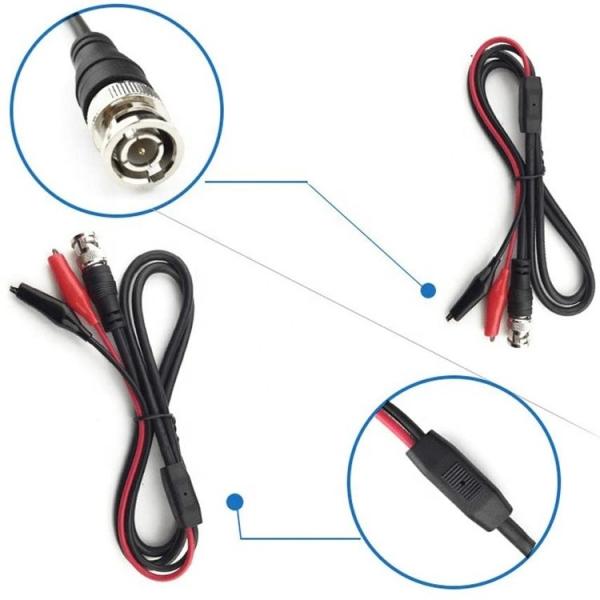 Quality BNC to Dual Alligator Crocodile Clips Test Lead Cable for Oscilloscope CCTV for sale
