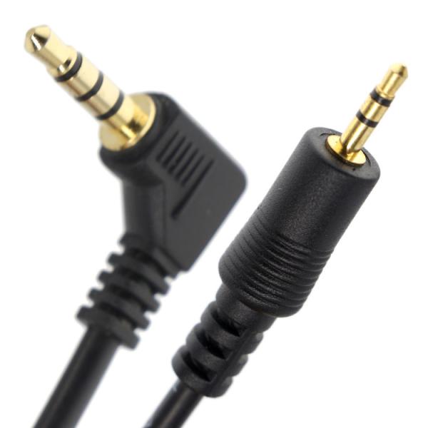 Quality Custom 3 Pole Right Angle 2.5mm TRS to 3.5mm Mono TRRS Aux Stereo Audio Jack for sale