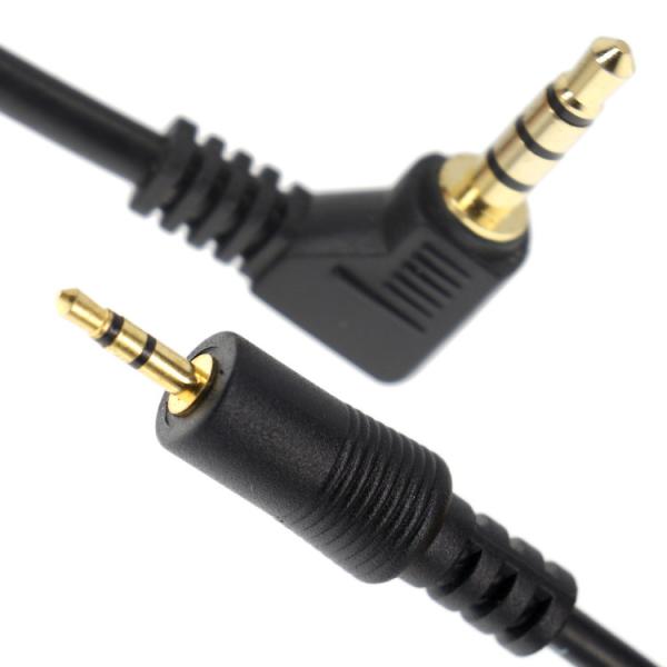 Quality Custom 3 Pole Right Angle 2.5mm TRS to 3.5mm Mono TRRS Aux Stereo Audio Jack for sale