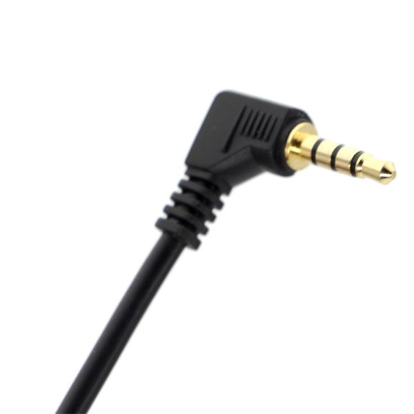 Quality Custom 3 Pole Right Angle 2.5mm TRS to 3.5mm Mono TRRS Aux Stereo Audio Jack for sale