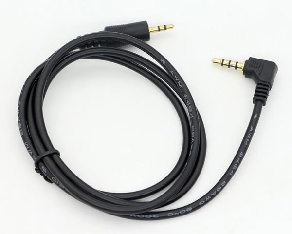 Quality Custom 3 Pole Right Angle 2.5mm TRS to 3.5mm Mono TRRS Aux Stereo Audio Jack for sale