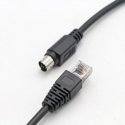 China Custom Male to Male RJ45 to 8 Pin Mini Din Connector Cable for sale