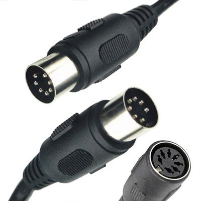 China Custom Shiled Fully Connected Male to Male Female 7 Pin Din Midi Cable for sale
