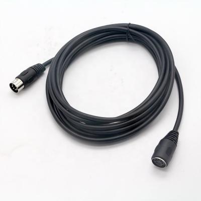 China 1M 3M 5M Shield Male to Female 7 PIN DIN Connector MIDI Extension Cable for sale