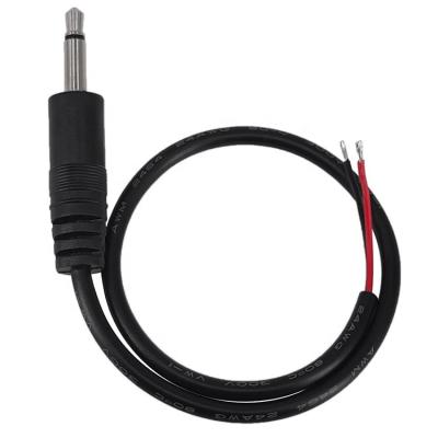Cina Custom 2 Poles TS 3.5mm Stereo Audio Mono Jack Maschio Plug to Stripped Pigtail Tinned Bare Wire End Cable in vendita