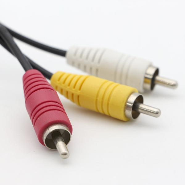 Quality OEM 1M 2M 3M 9 Pin Mini Din to RCA S Video Audio Cable for TV Displays Audio for sale