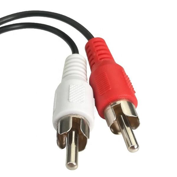 Quality Splitter Female 3.5mm Aux Audio Jack to 2 RCA Male AV Cable for Speaker for sale