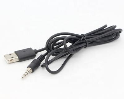 China Custom 3ft 3.5mm Male Aux Audio Jack to USB 2.0 Male Data Charger Cable for car speaker for sale