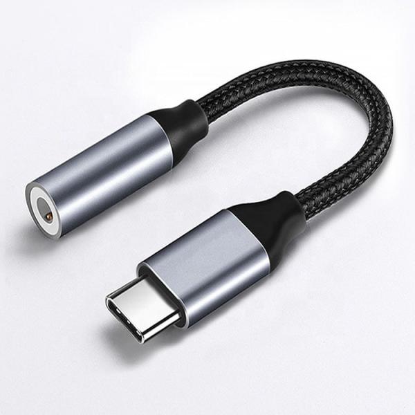 Quality High Compatible DAC Braided Headphone USB Type C to 3.5mm Audio Adapter for Pixel Google for sale