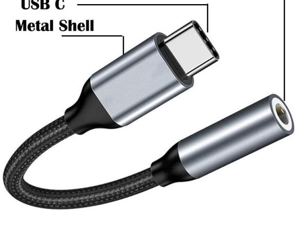 Quality High Compatible DAC Braided Headphone USB Type C to 3.5mm Audio Adapter for for sale