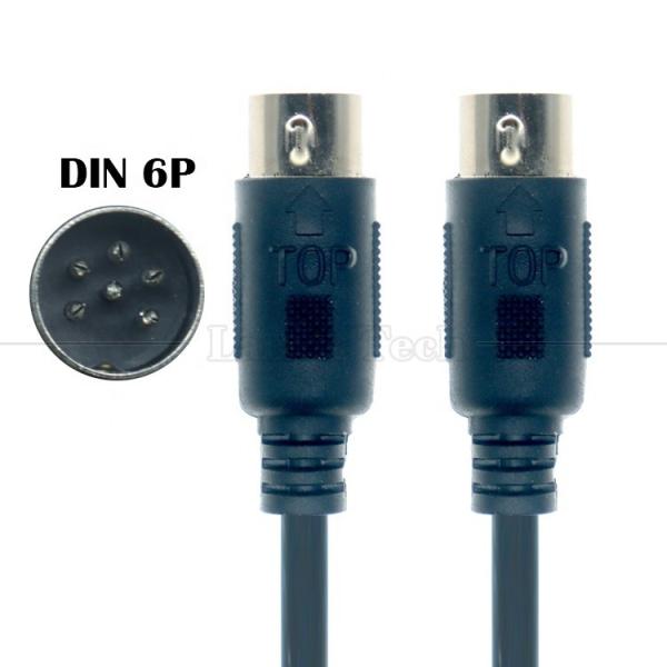 Quality Male To Male 6 PIN BIG DIN MIDI Extension Cable for Keyboard Microphone Guitar for sale