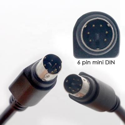 China Customization 1m 2m 3m Male to Male Female 6 Pin Mini DIN Extension Cable for sale