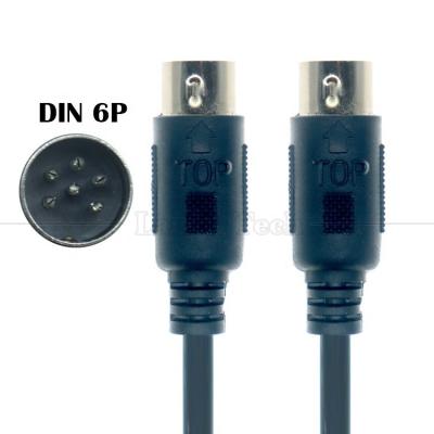 Cina 0.2m 1m 2m 3m Shield Maschio a maschio MIDI 6 Pin Din Cable di estensione per tastiera Microfono Chitarra in vendita