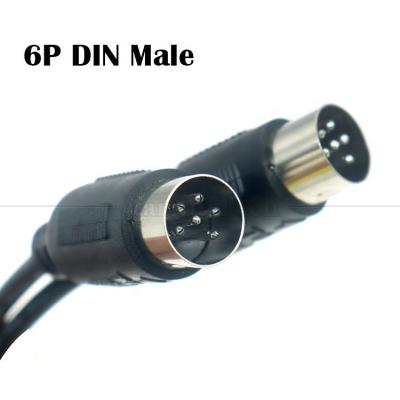 Cina 0.2m 1m 2m 3m Shield Maschio a maschio MIDI 6 Pin Din Cable di estensione per tastiera Microfono Chitarra in vendita