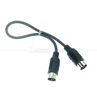 Cina 0.2m 1m 2m 3m Shield Maschio a maschio MIDI 6 Pin Din Cable di estensione per tastiera Microfono Chitarra in vendita