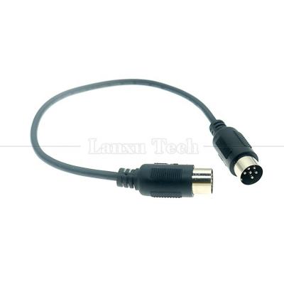 Cina 0.2m 1m 2m 3m Shield Maschio a maschio MIDI 6 Pin Din Cable di estensione per tastiera Microfono Chitarra in vendita