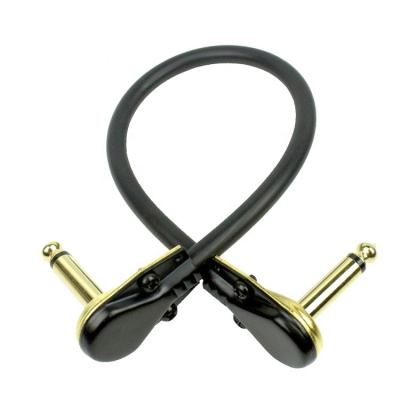 Cina Corto angolo dorato destro mono TS Jack strumento chitarra patch cavo per gli effetti chitarra pedal board in vendita
