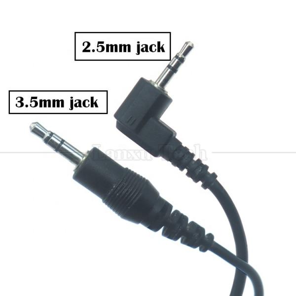 Quality Customization 2.5mm Male to 90 Degree Right Angle 3.5mm Male Stereo Jack Aux for sale