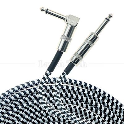 Cina 1M 3M 5M 1/4 Inch TS Jack Right Angle Strumento musicale Bass Amplificatore Pedal Guitar Patch Lead Cable in vendita