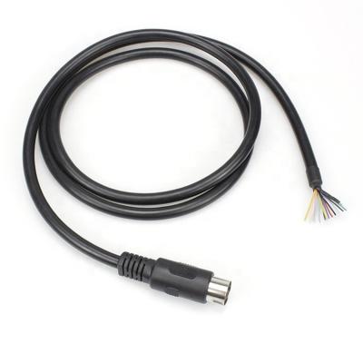 中国 カスタム 1M 2M シールド 13 PIN Din コンネクタをオープンワイヤのピグテールケーブルに 販売のため