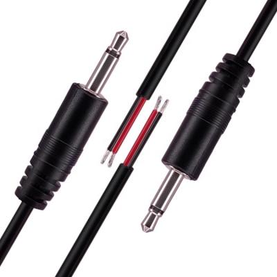 China 3.5mm 2 Poles TS Audio Mono Jack Male Plug to Bare Wires Open End Cable for sale