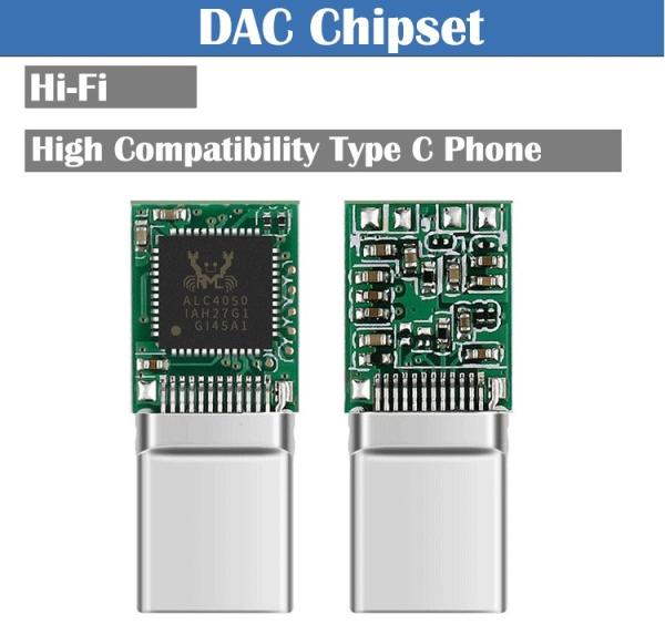 Quality High Compatible DAC Braided Headphone USB Type C to 3.5mm Audio Adapter for for sale