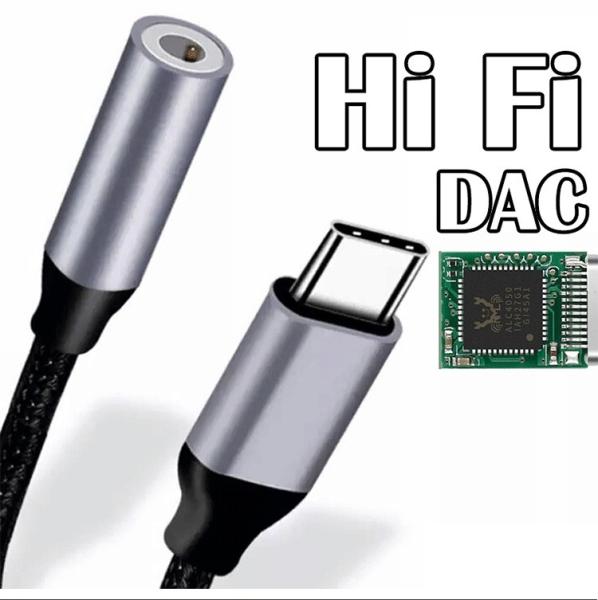 Quality High Compatible DAC Braided Headphone USB Type C to 3.5mm Audio Adapter for for sale