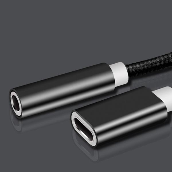 Quality 2 in 1 Type C to 3.5 mm Charger Headphone Audio Jack USB C Cable Portable Type-C for sale