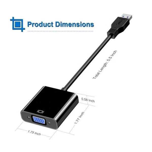 Quality Multi Display Video Converter USB 3.0 to VGA Adapter for PC Laptop Monitor for sale