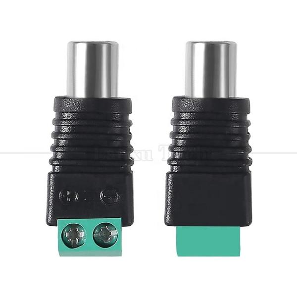 Quality RCA Female Male to Screw Terminal AV Phono Solderless Plug Wire Connector for sale