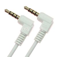Quality 90 Degree Angle Male to Male 3.5mm 3 4 Poles TRS TRRS Mono Microphone Stereo Audio Jack Patch Adapter Cable for Headphone for sale
