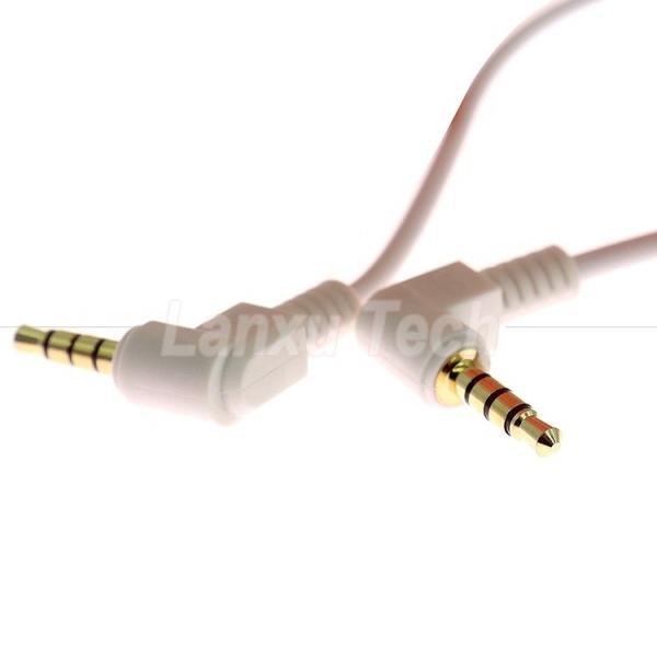 Quality 90 Degree Angle Male to Male 3.5mm 3 4 Poles TRS TRRS Mono Microphone Stereo for sale