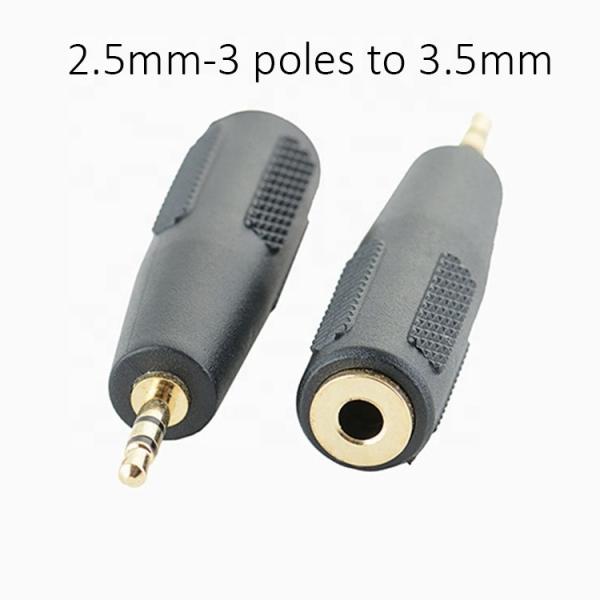 Quality 3 Poles TRS Jack Male to Female 2.5 to 3.5 Audio Adapter for sale