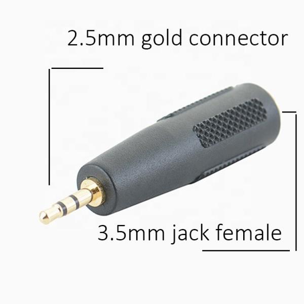 Quality 3 Poles TRS Jack Male to Female 2.5 to 3.5 Audio Adapter for sale