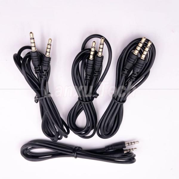 Quality Stock Male to Male 3.5mm 4 Poles Stereo Jack Microphone Audio Extension Cable for sale