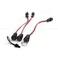 Quality DC 022 5.5x2.1mm 5.5x2.5mm Female Socket Threaded Mount to JST SM 2 Pin for sale