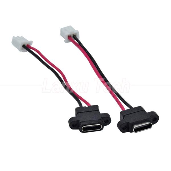 Quality Waterproof USB Type C Female Socket to 2 Pin 4 Pin PH 2.0 XH 2.54 SH1.0 VH ZH MX for sale