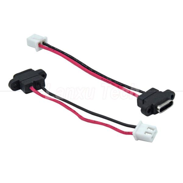 Quality Waterproof USB Type C Female Socket to 2 Pin 4 Pin PH 2.0 XH 2.54 SH1.0 VH ZH MX for sale