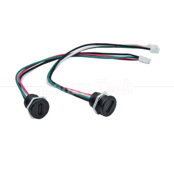 Quality Waterproof USB Type C Female Socket Jack to 4 Pin PH 2.0 XH 2.54 SH1.0 VH ZH MX for sale