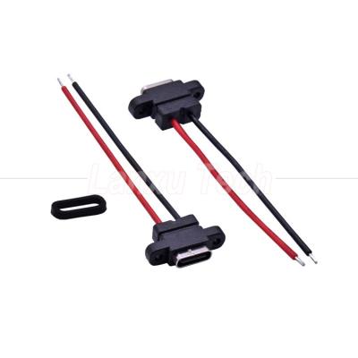 China Cable de fio de tomada de tomada feminina USB tipo C soldeiro à prova d'água para impressora de laptop à venda