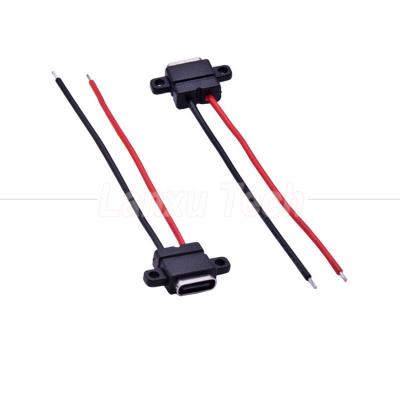 China Cable de fio de tomada de tomada feminina USB tipo C soldeiro à prova d'água para impressora de laptop à venda