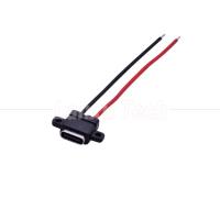 China Waterproof USB Type C Solder Female Jack Socket Cable 10cm 1A for Laptop Printer for sale