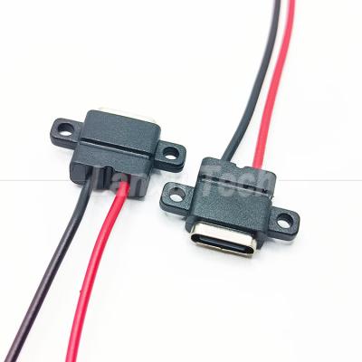 China Cable de fio de tomada de tomada feminina USB tipo C soldeiro à prova d'água para impressora de laptop à venda