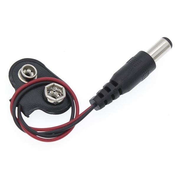 Quality 9V Battery Snap Clip Connector To DC Male 5.5x2.1mm Barrel Jack Power Cable for battery holders for sale
