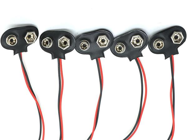 Quality 9V Battery Snap Clip Connector To DC Male 5.5x2.1mm Barrel Jack Power Cable for for sale